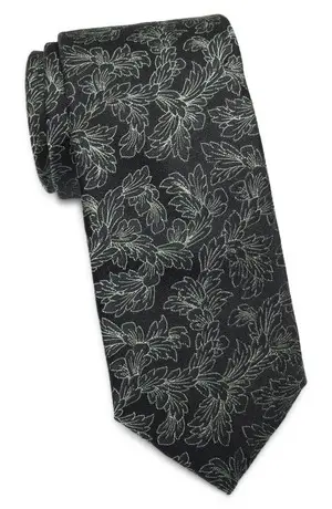 Nordstrom Botanical Silk Neck Tie - Jade