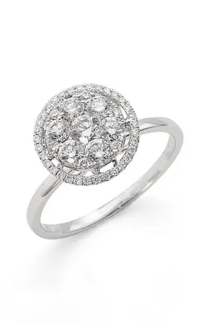 Bony Levy Mika Round Halo Diamond Ring - White Gold