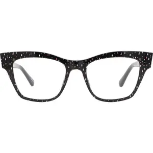 Kate Spade New York 50mm Cat Eye Blue Light Blocking Reading Glasses Pattern Multicolor/blue As