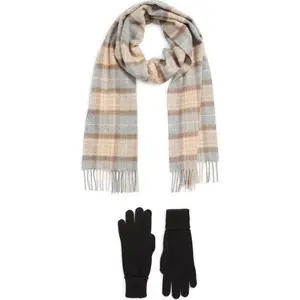 Johnstons Of Elgin Cashmere Scarf And Gloves Set - Natural Mackellar