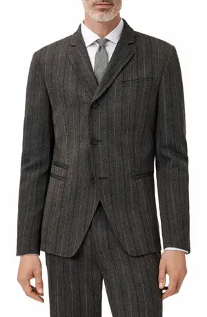 John Varvatos Silo Stripe Wool Blazer