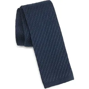 Brioni Knit Silk Neck Tie - 4100navy
