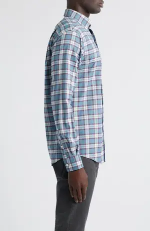 Johnnie-o Feldy Plaid Stretch Button-down Shirt