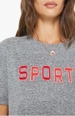 MOTHER The Rowdy Embroidered T-shirt - Sports