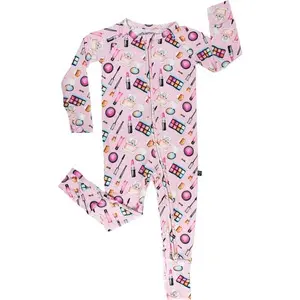 LEV BABY Makeup Print Convertible Romper - Pink