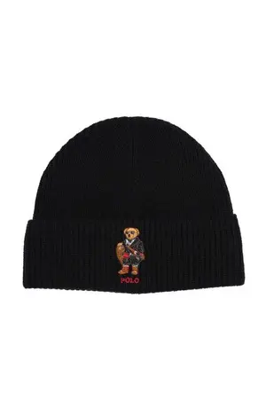 Polo Ralph Lauren Holiday Bear Beanie - Black