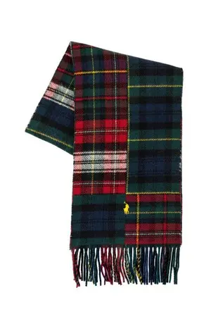 Polo Ralph Lauren Patchwork Plaid Scarf - Red Multi
