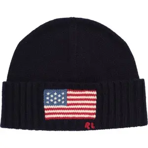 Polo Ralph Lauren Rl Flag Beanie - Collection Navy
