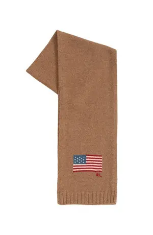 Polo Ralph Lauren Rl Flag Scarf Italian Heather