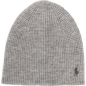Polo Ralph Lauren Knit Thermal Travel Beanie - Fawn Grey Heather
