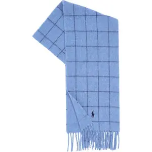 Polo Ralph Lauren Reversible Windowpane Scarf - Fall Blue