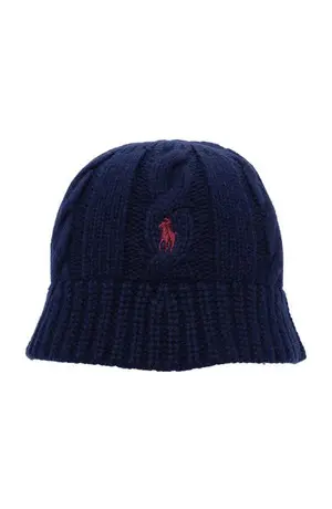 Polo Ralph Lauren Cable Knit Bucket Hat Newport Navy