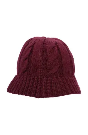Polo Ralph Lauren Cable Knit Bucket Hat - Rich Ruby