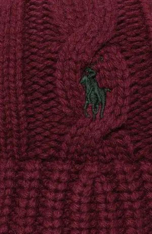 Polo Ralph Lauren Cable Knit Bucket Hat - Rich Ruby