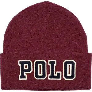 Polo Ralph Lauren Polo Patch Beanie Red Wine