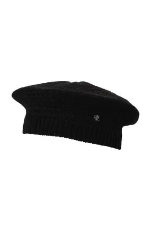 Ralph Lauren Basket Knit Beret - Black