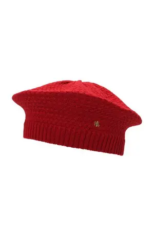 Ralph Lauren Basket Knit Beret - Ralph Red