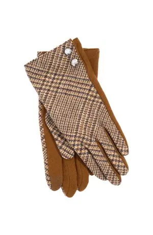 Ralph Lauren Patterned Two-button Gloves - Vicuna