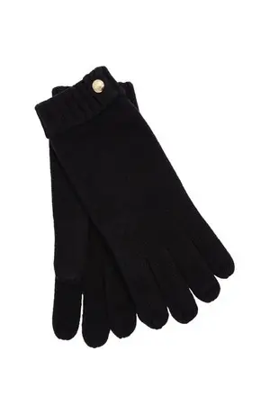 Ralph Lauren Crest Knit Gloves - Black