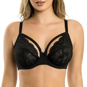 Parfait Olivia Lace Unlined Bra - Black