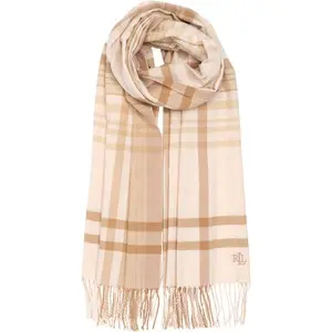 Ralph Lauren Exploded Plaid Scarf Update - Cream/camel