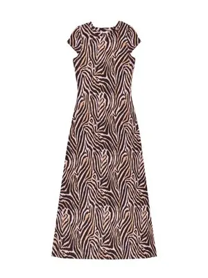 RO&ZO Zebra Print Jersey Maxi Dress