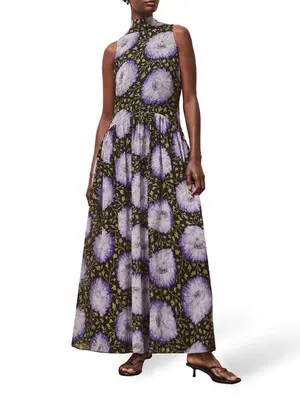 RO&ZO Printed Chiffon Maxi Dress