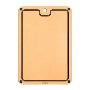 CUISIPRO Fibre Wood Cutting Board With Silicone Feet - Natural