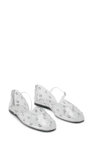 Mango Grommet Transparent D'orsay Flats