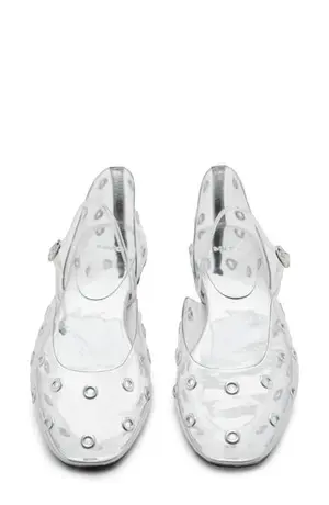 Mango Grommet Transparent D'orsay Flats