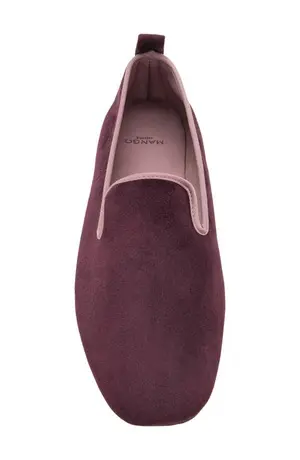 Mango Velour Loafer - Blackberry