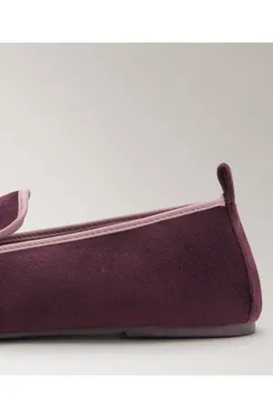 Mango Velour Loafer - Blackberry