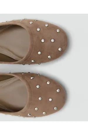 Mango Studded Ballerina Flats