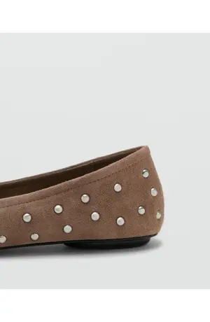 Mango Studded Ballerina Flats