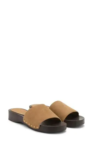 Mango Suede Slide Sandal