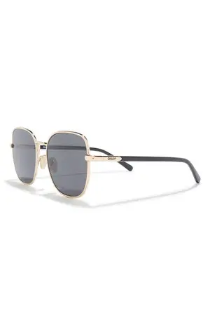 Quay Uptown 58mm Polarized Round Sunglasses