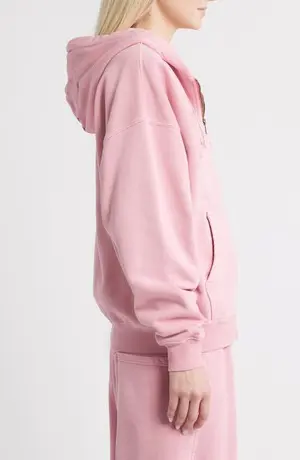 AFRM Cameron Cotton Zip Hoodie - Clay Pink
