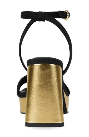 Karl Lagerfeld Paris Haden Ankle Strap Sandal - Gold/black
