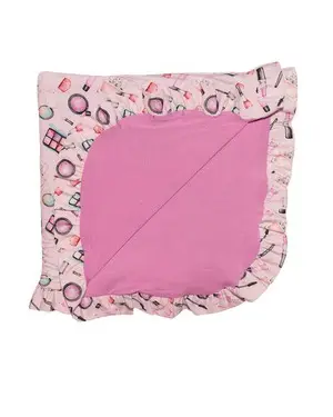 LEV BABY Makeup Print Ruffled Edge Blanket