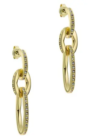 Ted Baker London Shirina Crystal Chain Drop Earrings - Gold Tone/clear Crystal