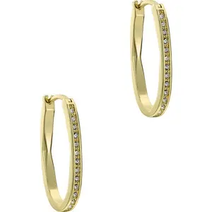 Ted Baker London Shivanna Crystal Shimmer Hoop Earrings - Gold Tone/clear Crystal