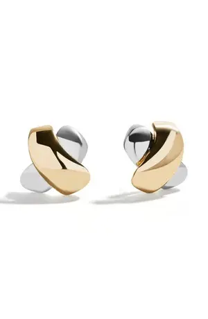 Baublebar Piper Two-tone Crisscross Stud Earrings - Gold/silver