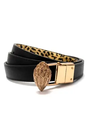 Kurt Geiger Metallic Leopard Reversible Belt