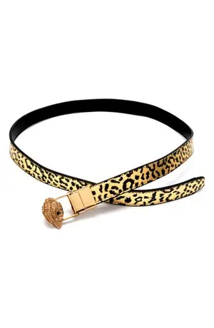 Kurt Geiger Metallic Leopard Reversible Belt