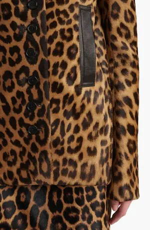 Khaite Saraphina Animal Print Calf Hair Blazer