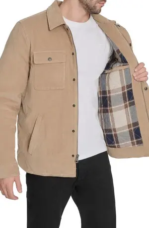 LEVI'S Corduroy Insulated Zip-up Jacket - Tan
