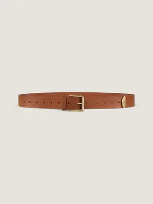 Givenchy Voyou Belt In Leather - Caramel Brown