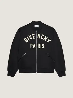 Givenchy Embroidered Satin Bomber Jacket - Black