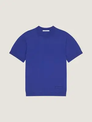 Givenchy T-shirt In Cotton Knit Bright Blue