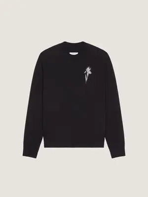 Givenchy Wool Knit Sweater With Crystal Embroidery